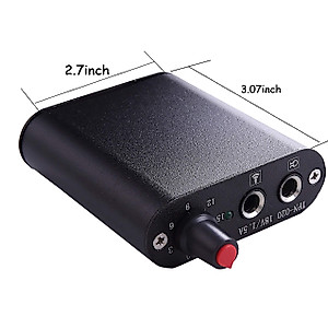 Mini Tattoo Power Supply Set,New Star Tattoo Mini Motor Black Tattoo Machine Power Supply with Tattoo Clip Cord and Stainless Steel Foot Pedal for Permanent Makeup Tattoo Supply Accessory