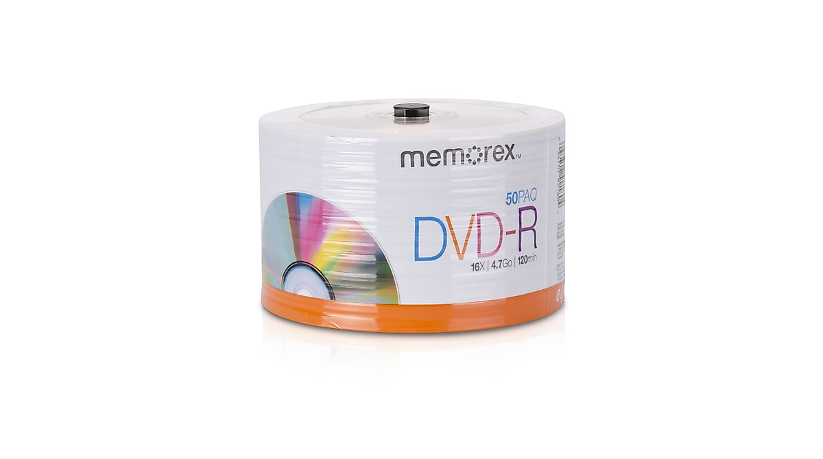 Memorex DVD-R 16x 50 Pack – High Capacity Storage