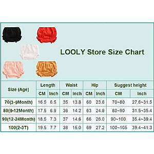 LOOLY Newborn Toddler Kids Cotton Linen Ruffle Bloomer Shorts Diaper Cover 0-2T(100,A-White)