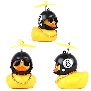 MEIJIABA Car Duck, Rubber Bike Large Duck for Car ccessories, Dashboard Toy Small Duck Decoration(2 Pack 8&Pink)
