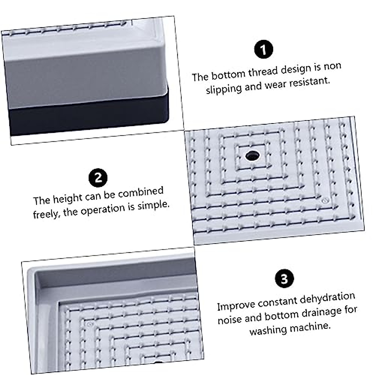 Uonlytech 1pc Furniture Booster Adjustable Desk Legs Floor Sofa Universal Bed Frame Stackable Riser Heighten Furniture Felt Furniture Pads Furniture Accessory Bed Padding Block Bed Foot Pad