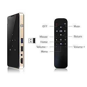YFQHDD Mini Portable DLP Android Projector, Home Theater Support 4K Mobile Phone ( Size : 16GB )