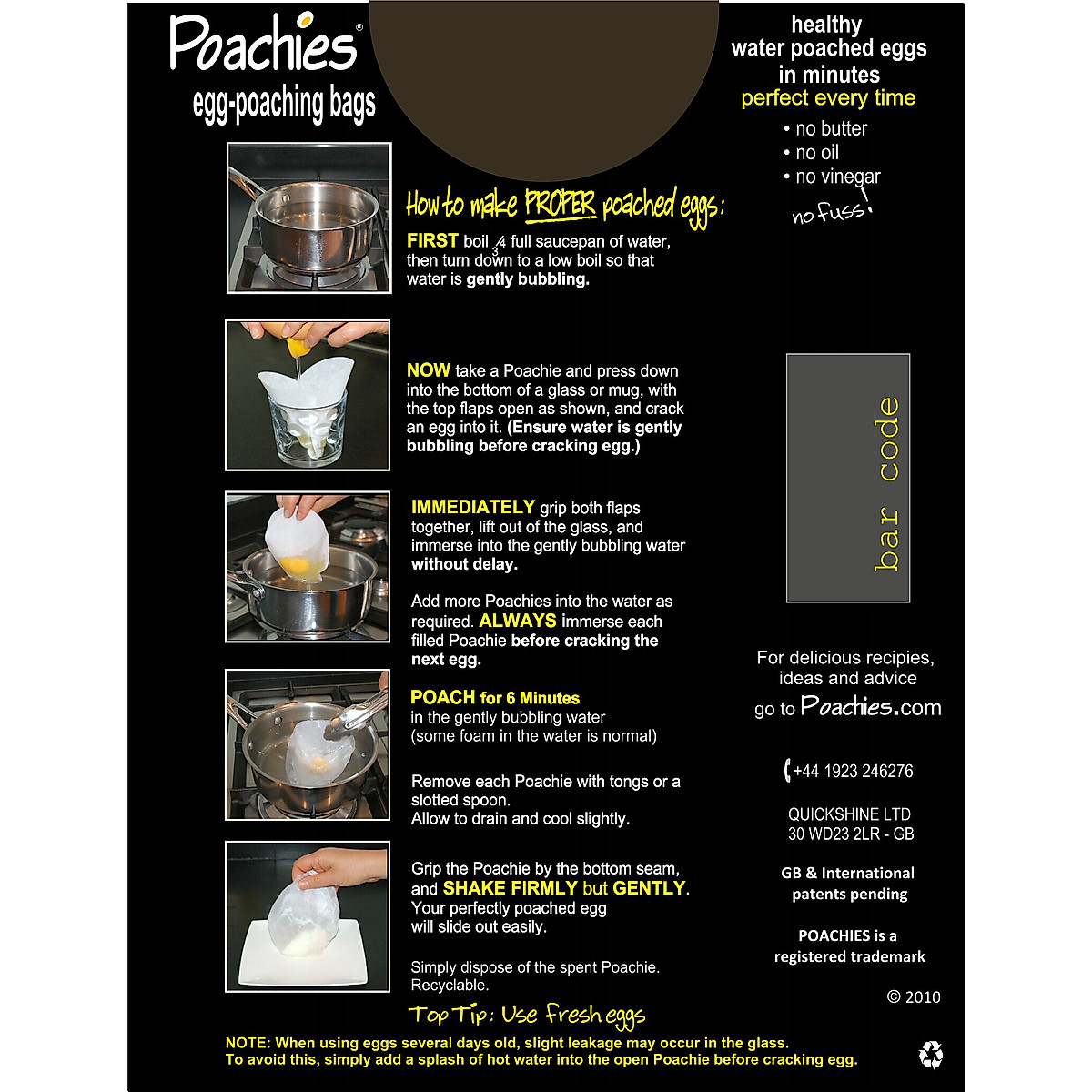 Poachies Egg Poaching Bags, 1 PK
