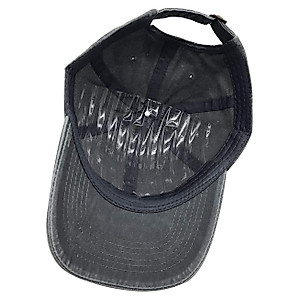 Kamaple Palm Tree Baseball Caps Summer Aloha Beaches Outdoor Adjustable Denim Dad Hat (Palm Tree Sunset Grey, one Size)