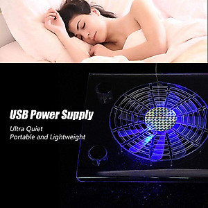 Notebook Cooler,Ultra Quiet USB Notebook Cooler,Cooling Pad Fans,with LED RGB Lights,for PS4/PS3/Laptop,Plug and Play