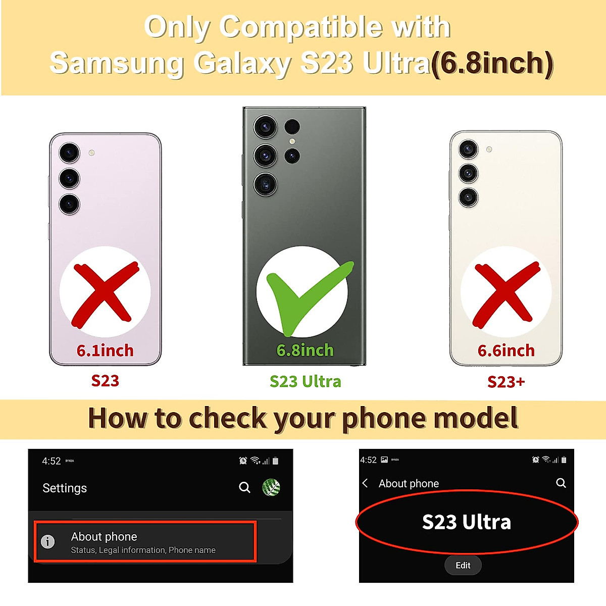 Coralogo for Samsung Galaxy S23 Ultra Case Butterfly for Women Girls Girly Pretty Phone Cases Cute Black and Gold Plating Butterflies Design with Screen Aesthetic Cover for S23 Ultra 2023 6.8''