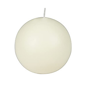 Zest Candle 2-Piece Ball Candles, 4-Inch, Pale Ivory