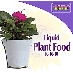 Bonide Houseplant Liquid Plant Food 10-10-10, 8 oz Concentrated Fertilizer for Indoors, Use Every Time You Water