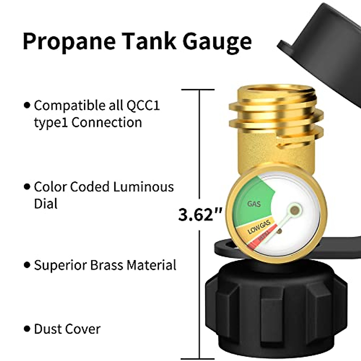 Generep Propane Gauge,Level Indicator Propane Cylinder Gauges 3 Colors ...