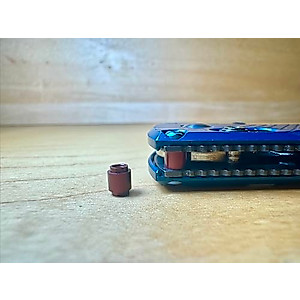 Generic Brandy Red, Aluminum Blade Stop Barrel Bushing Compatible For Benchmade Mini/Full Size Bugout 1pc MADE IN USA, Silver, 13018