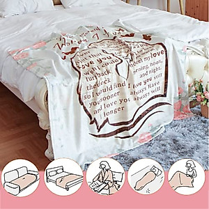 Gifts for Her Happy Birthday Gifts for Woman Romantic Anniversary I Love You Gifts for Wife Girlfriend Fiancee Mothers Day Christmas Valentines Day Present Ideas Super Soft Throw Blanket 60X50