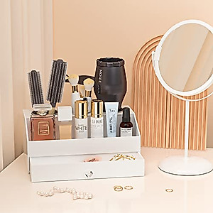 Cokokert Hair Tool Organizer,Acrylic Hair Dryer and Hair Styling Tools Organizer,Hot Tool Holder,Bathroom Countertop Organizer Storage for Blow Dryer/Curling Iron/Hair Straightener/Hair Brush…