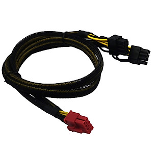 COMeap PCIe Cable for Antec PSUs, CPU 8 Pin Male to Dual PCIe 8 Pin (6+2) Male GPU Power Adapter Sleeved 25-inch(63cm)