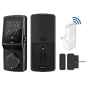 Lockly Secure Pro, Wi-Fi Smart Deadbolt, Keyless Entry Door Lock, PIN Genie® Keypad, 3D Biometric Fingerprint Sensor, Auto Lock - Venetian Bronze (PGD728WVB)