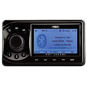 wet sounds WS-MC1: Marine Media System with Full-Color LCD Display, Bluetooth, 4-Zone Control (Renewed)
