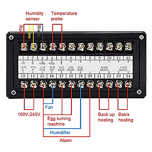 Fahrenheit Temperature Controller Thermostat AC 100V ~ 240V Full Automatic Control System Egg Incubator Machine with Temperature Humidity Sensor Probe