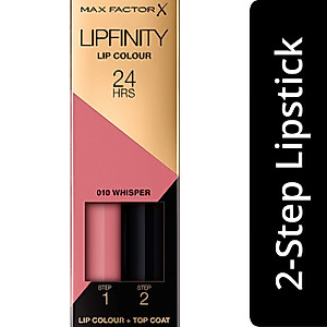 Max Factor Lipfinity Lip Stick for Women, 010 Whisper, 4.2 Gram