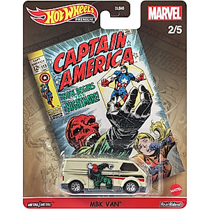 Hot Wheels Toy Car,1:64 Scale Premium Die-Cast MBK Van, Real Riders Tires, Metal/Metal Chassis & Body, Pop Culture Deco for Kids & Collectors