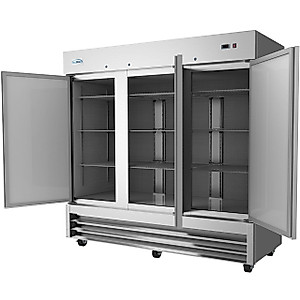 KoolMore 82" 3 Door Stainless Steel Upright Commercial Reach-in Freezer - 72 cu. ft, Model:RIF-3D-SS