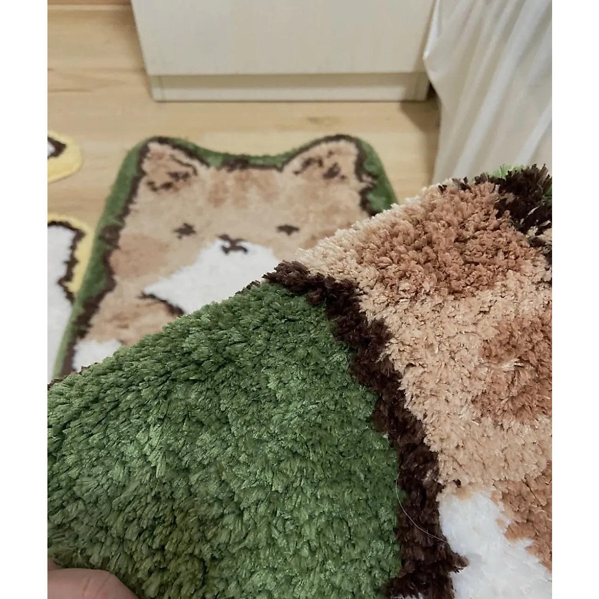 Funny Home Bedside Carpet Living Room Carpet Cloak Room Foot Mat Living Room Mat Tea Table Thick Floor Mat (Relaxing Cat, 63 * 19.7)