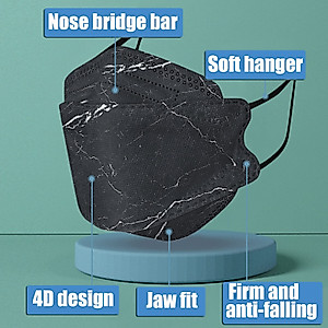 50Pcs 4-Ply KF94 Disposable Face Masks for Adult,Breathable Fish Type Facemasks for Women Man Glasses Wearers Anti-Fog