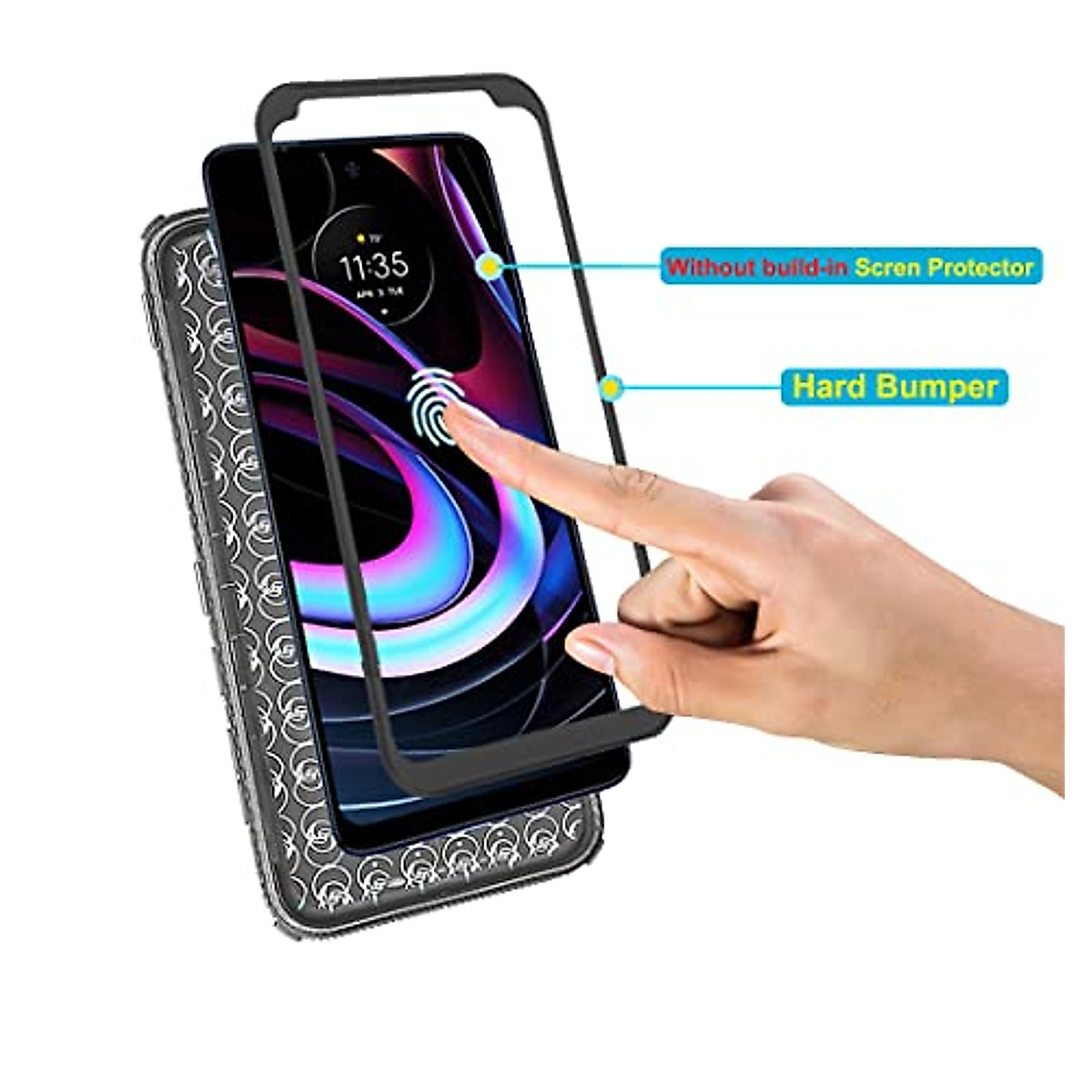 Asuwish Phone Case for LG V60 ThinQ V60ThinQ 5G G9 Thin Q Cover Hybrid Rugged Shockproof Hard Drop Proof Full Body Protective Heavy Duty Mobile Cell Accessories LGV60 V 60 60ThinQ 60V Women Men Black