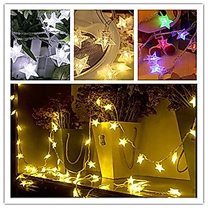 MaoTopCom Solar String Light 21ft 30 LED Fairy Star Garden Lights Outdoor String Lights Decorations for Outdoor, Home, Lawn, Wedding, Patio, Party and Holiday