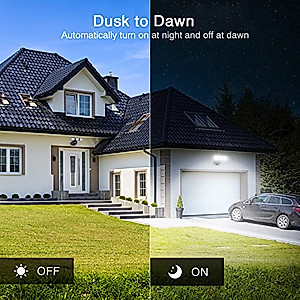 Smart LED Security Lights, 36W 5000LM Dimmable Motion Sensor Lights Outdoor, 2700K-6500K, IP65 Waterproof, App Group Control, Dusk to Dawn Security Flood Light for Garage, Yard, Porch