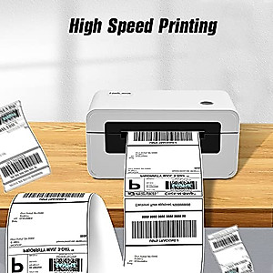 Shipping Lable Printer - 4x6 Printer with Lables 100 Pcs Direct Thermal Label Printing for Shipment Package, High Speed USB Shipping Label Maker for UPS, FedEx, Etsy, Ebay, Amazon Barcode Printing