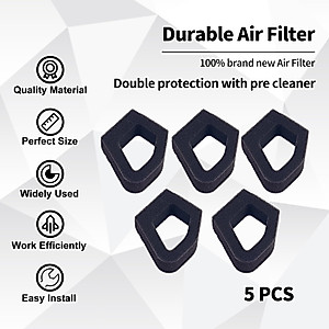 TIANYAN 17211-Z0Z-000 Air Filter 5pcs Replacement for Honda GX35 Engine GX35NT HHT35S 35cc Small Engine Gasoline Trimmer Brushcutter