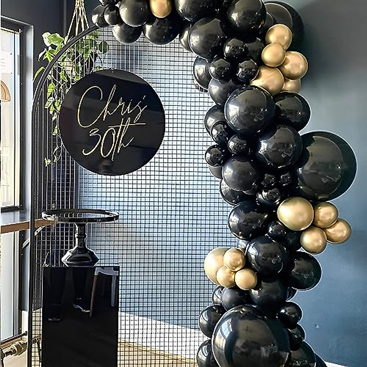 Sharlity Black Balloons, 100 Pcs Black Balloons 12 Inch Black Latex Balloons for Graduation New Year Birthday Anniversary Party Decorations