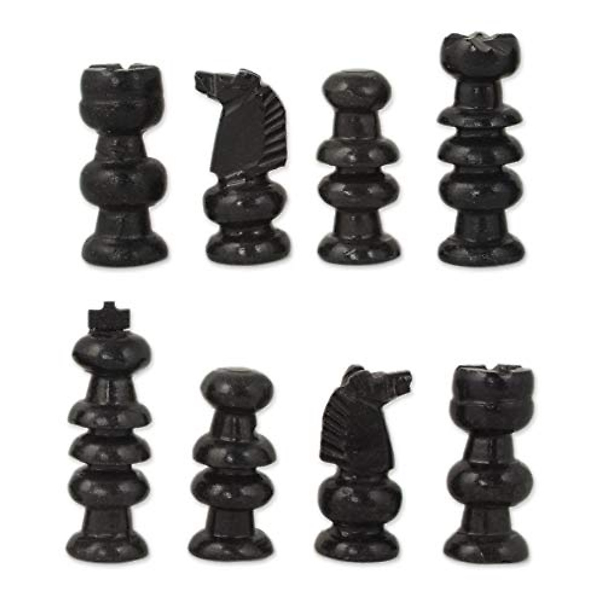 NOVICA Handcrafted Marble Chess Set, Grey and Black, Check in Gray'
