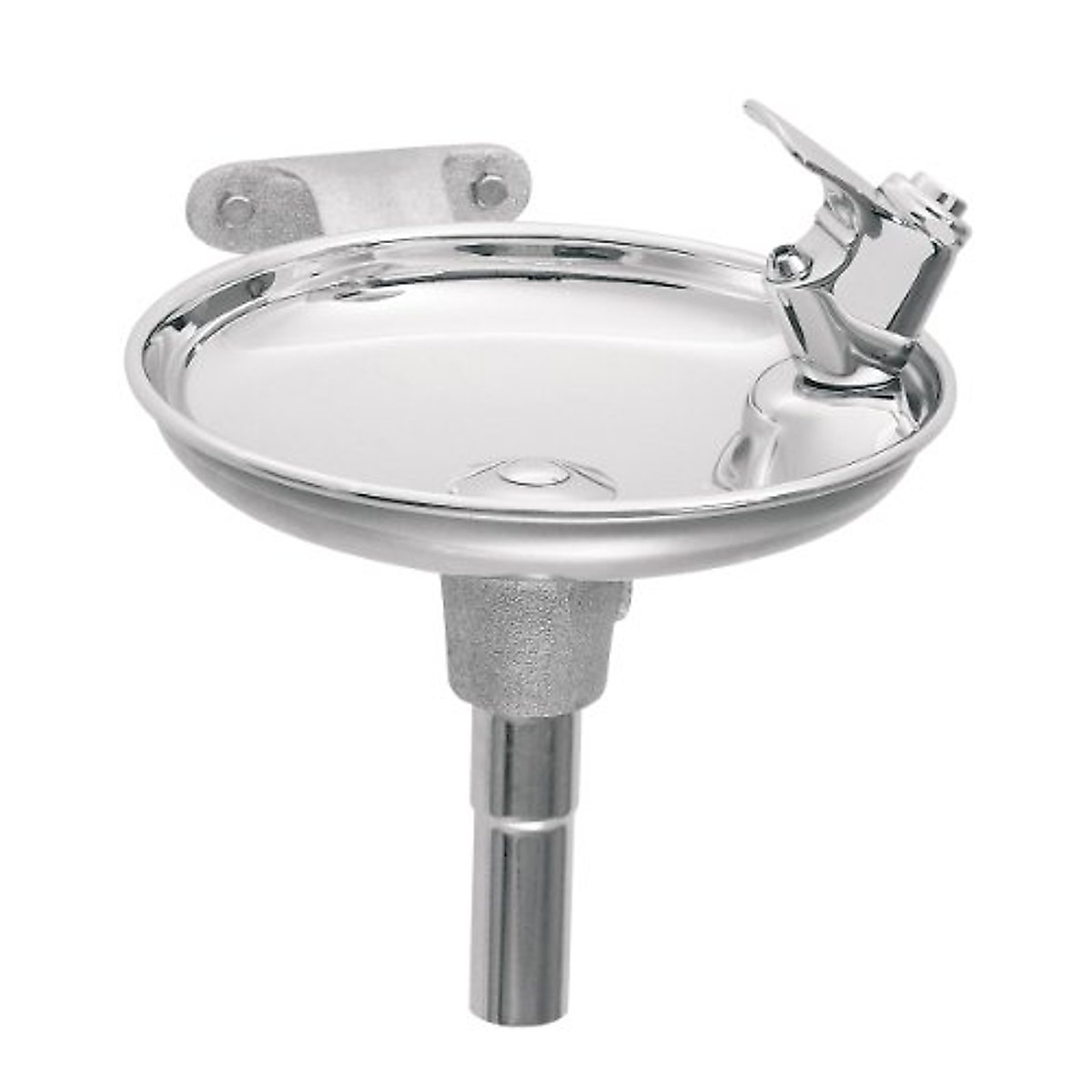 Haws 1152 Polished Stainless Steel Wall Mounted Drinking Fountain with Round Bowl