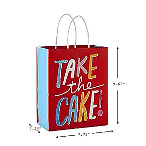 Hallmark 9" Medium and 13" Large Gift Bags Assortment (Pack of 8; 4 Large and 4 Medium) for Birthdays, Baby Showers or Any Occasion