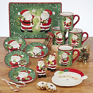 Certified International Holiday Magic Santa 9" Dessert/Salad Plates, Set of 4
