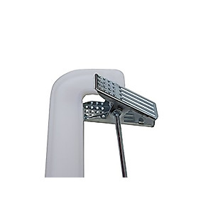 NAHANCO 1600RCLH Plastic Skirt/Pant Hanger with Long Metal Swivel Hook and Pinch Clips, Heavy Weight, 14",White (Pack of 100)