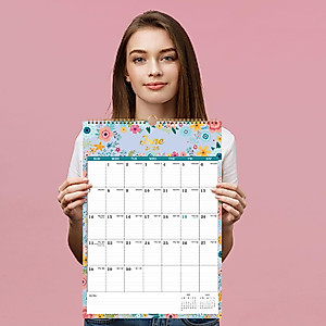 2023-2024 Wall Calendar - 18 Monthly Wall Calendar with Thick Paper, July 2023 - Dec 2024, 12" x 17", Large Blocks with Julian Dates, Twin-Wire Binding, Hanging Hook, Perfect for Home & Office Planning