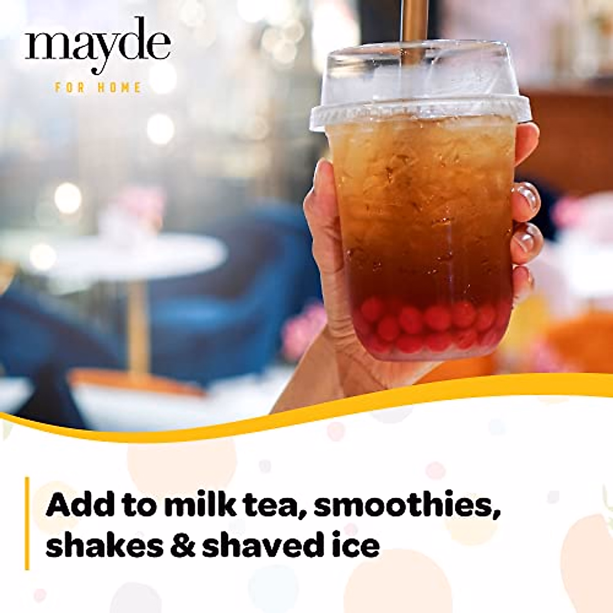 Mayde 6-Flavor Popping Boba Pearls Party Kit (6-Pack, 490 Grams)