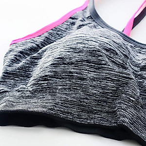 Bra for Women,JFLYOU Ladies Removable Padded Sports Bras Lingerie Support Workout Yoga Bra(Hot Pink,XX-Large)