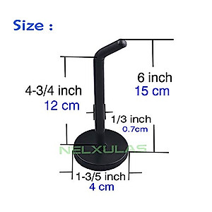 NELXULAS Classic Black Stainless Steel Heavy Duty Coat Hook, Durable Robe Hanger Wall Mount Hook, Perfect Touch Your Bathroom, Bedroom, Closets, Wardrobe, Kitchen (6", 4 PCS)