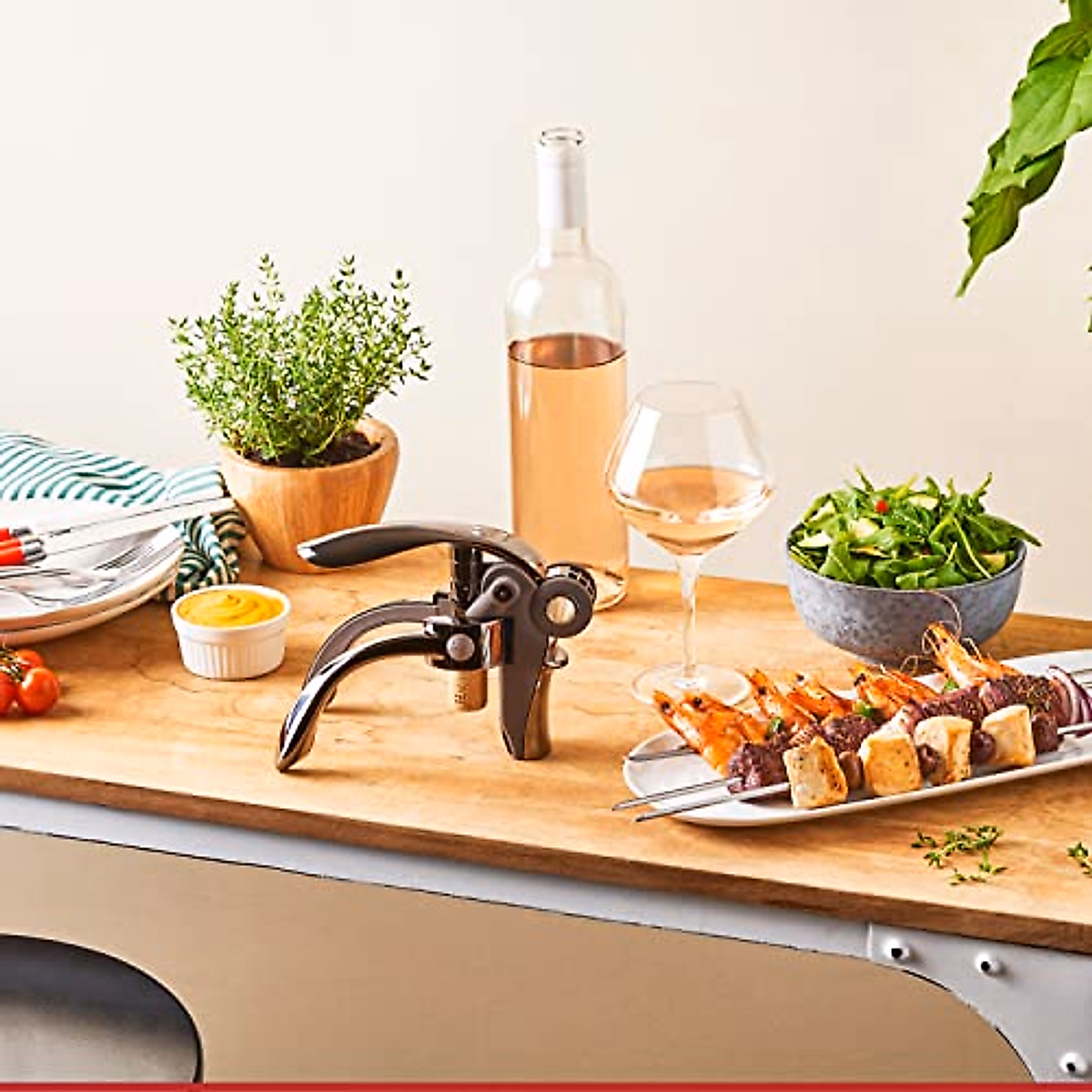 Peugeot 200510 Baltaz Dark Lever Corkscrew/Wine Bottle Opener, Black 5.52in.