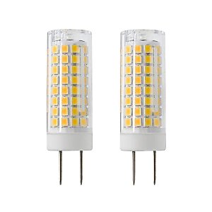 G MGY OLED LED GY8.6 Bulb, 7W T4 G8 LED Bulb, 75W Halogen Bulb Replacement, GY8.6 Bi-pin Base Light Bulb, AC120V, for Under Counter Kitchen Lighting, Light Fitting, 2-Pack (Warm White)