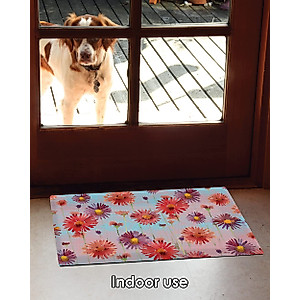 Toland Home Garden 800542 Flower Power Spring Door Mat 18x30 Inch Flower Outdoor Doormat for Entryway Indoor Entrance