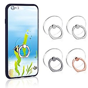 Libosa Phone Ring Transparent Cell Phone Ring Holder 360 Degree Rotation 180 Degree Flip Phone Ring Grip Finger Ring Stand Kickstand (2 Silver 1 Rose Gold 1 Grey)