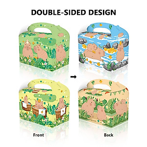 Heidaman Capybara Party Supplies,Capybara Candy Bags，Capybara Goodie Bags,Capybara party favor bags，12Pce 2 Styles Capybara Theme Gift Bags