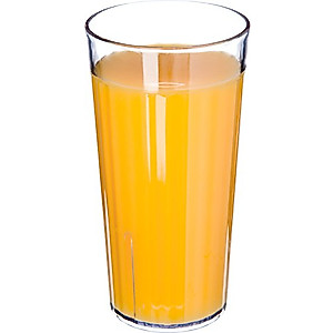 Carlisle FoodService Products 111607 Bistro Tumbler, 16 oz, Clear, Plastic (Pack of 1)