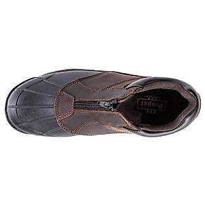 Propét Mens Blizzard Ankle Zip Snow Boot, Brown/Black, 13 X-Wide US