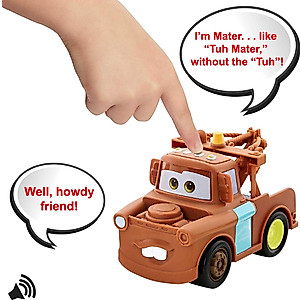 Mattel Disney and Pixar Cars Track Talkers Toy Vehicles, Mater Talking Truck, Collectible Character Car, 5.5-inch