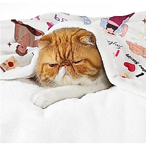 BEEBARYJ Singer Throw Blanket, Novelty Soft Singer Blanket, Fashion Innovative Throw Blanket, Soft and Warm, White Blanket Birthday Fan Concert 50x60in