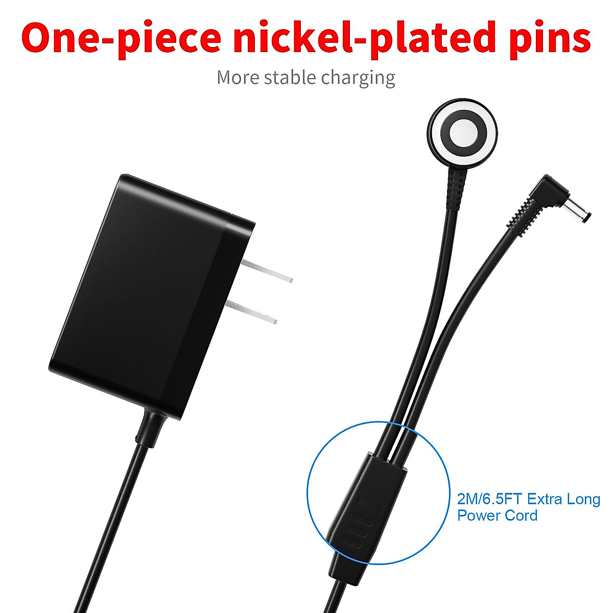 MEROM Charger for Shark VACMOP Vacuum Mop - Charger for Shark Cordless Hard Floor Vacuum Mop Replacement VM252C VM251 QM250 VM200 VM200C VC200 UM205 Magnetic Charger Power Cord